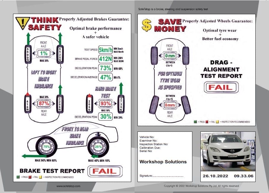 Long Track Plate Brake Tester - Wheel Alignment & Suspension